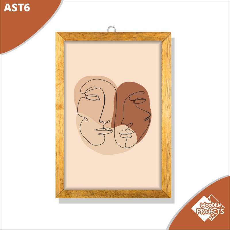 Promo Wooden Projects Frame Kayu Hiasan dinding rumah aesthetic Style ...