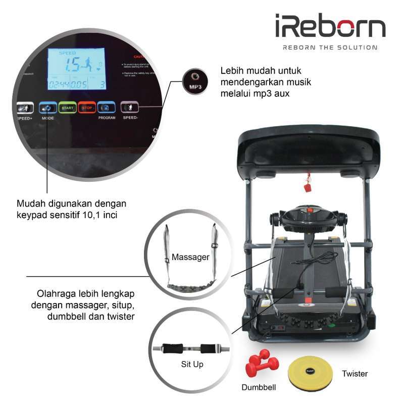 Promo Treadmill Elektrik Ireborn Aires Alat Fitness (jabodetabek ...