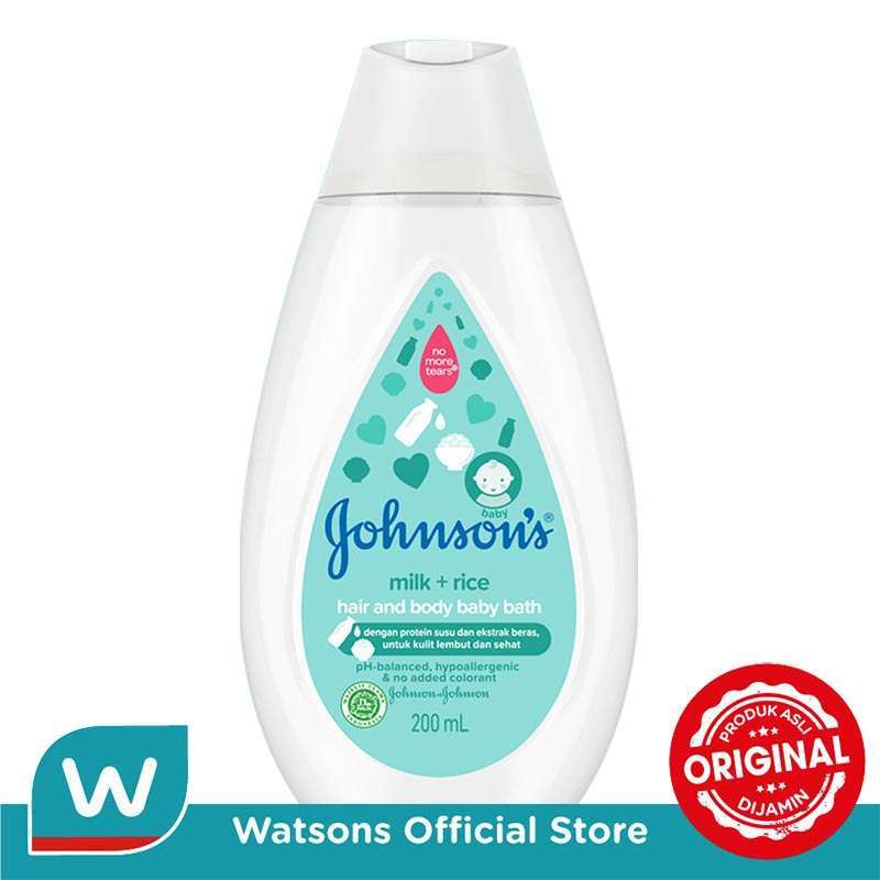 Jual Johnsons Milk and Rice 2in1 Hair and Body Baby Bath [200 mL] di ...