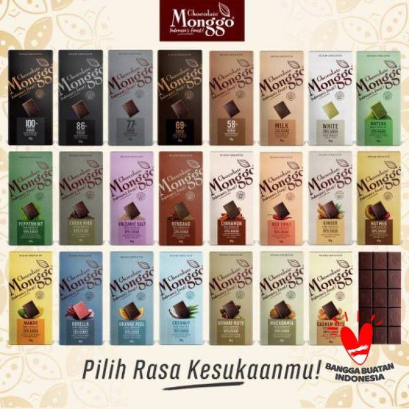 Jual Chocolate Monggo Cokelat Hitam 58 % Bar [40 G/ Cokelat Premium ...