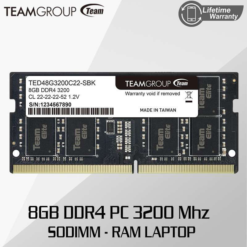Promo Team Elite 8gb Ddr4 Pc 3200 Sodimm - Ram Laptop Diskon 66% Di ...