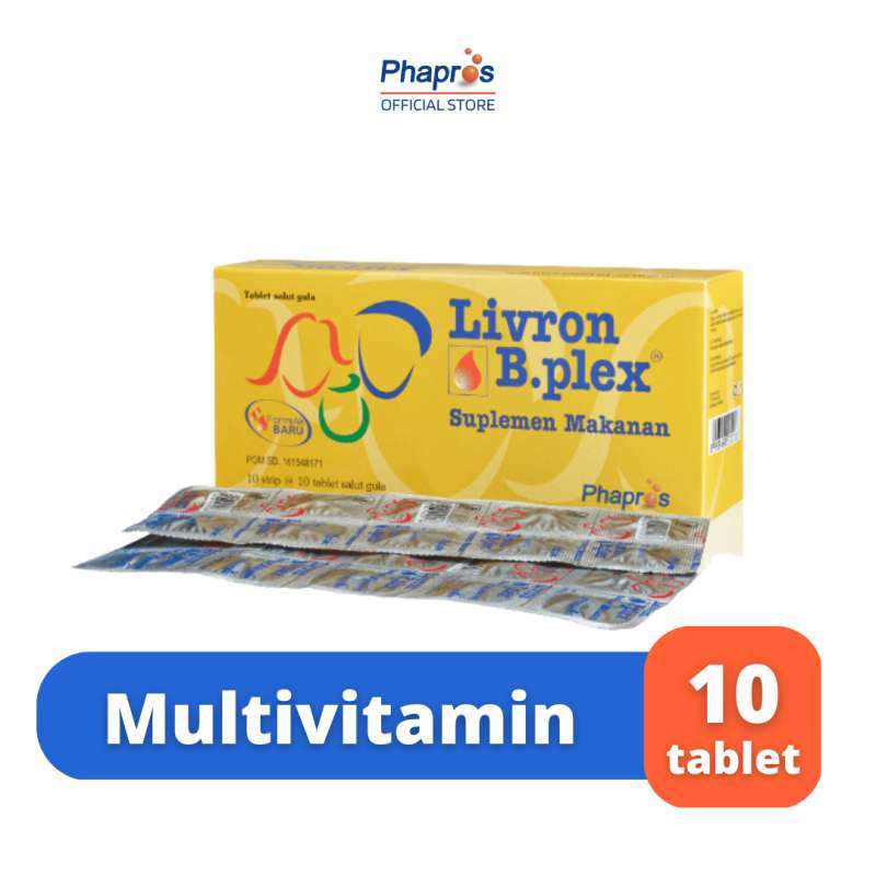 Jual Phapros Livron B Plex Multivitamin Penambah Darah 1 strip di ...