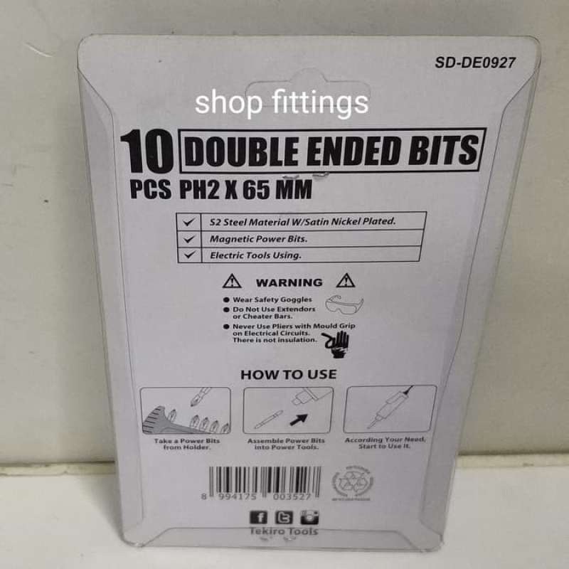 Jual Tekiro Screwdriver Bit Plus + Ph 2 X 65 Mm Mata Bor Obeng Sd-de ...