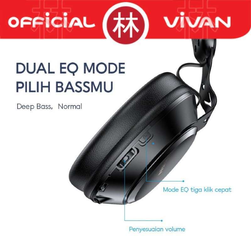 Promo Vivan H100 Wireless Headphone Liberty Dual Eq Mode Bluetooth 5.0 ...