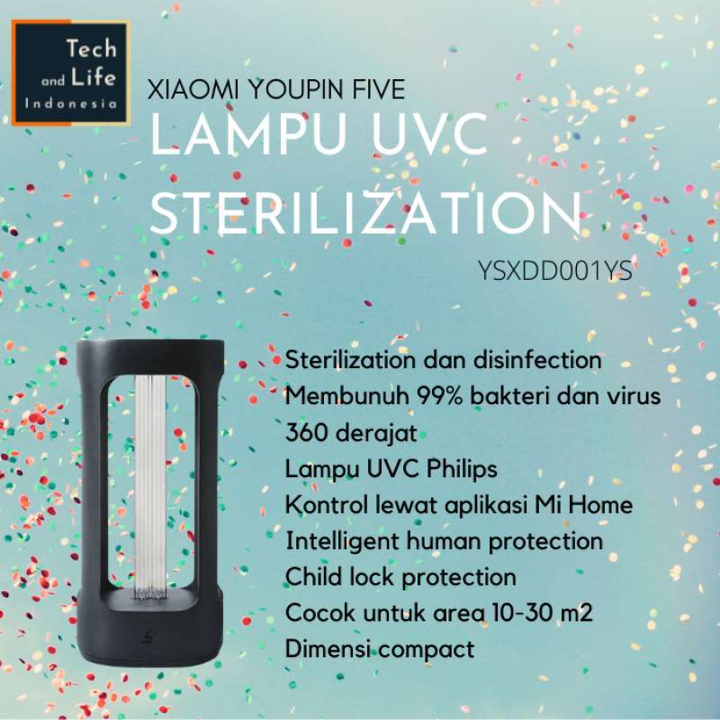 Jual Five Smart Sterilization Light Lampu Uvc Germicidal Disinfektan Di ...