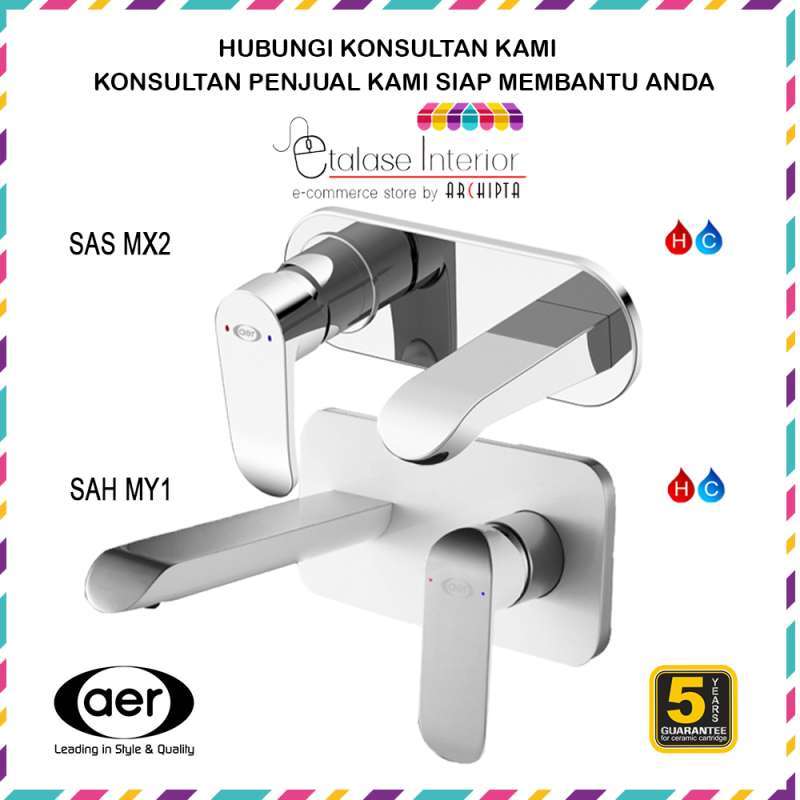 Jual AER - Tap Kran Tanam Kuningan Mixer Panas Dingin GX 4 - SAS MX2 ...