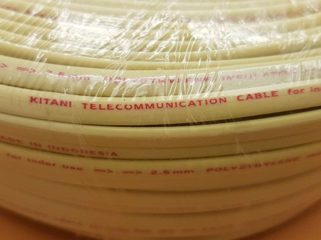 Promo Kabel Telepon Kitani Rj-11 Isi 4 - 90 Meter (cable Line Telphone ...