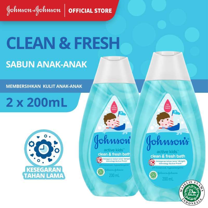 Jual Johnson's Baby Active Fresh Bath 200ml - Isi 2 di Seller Johnson ...