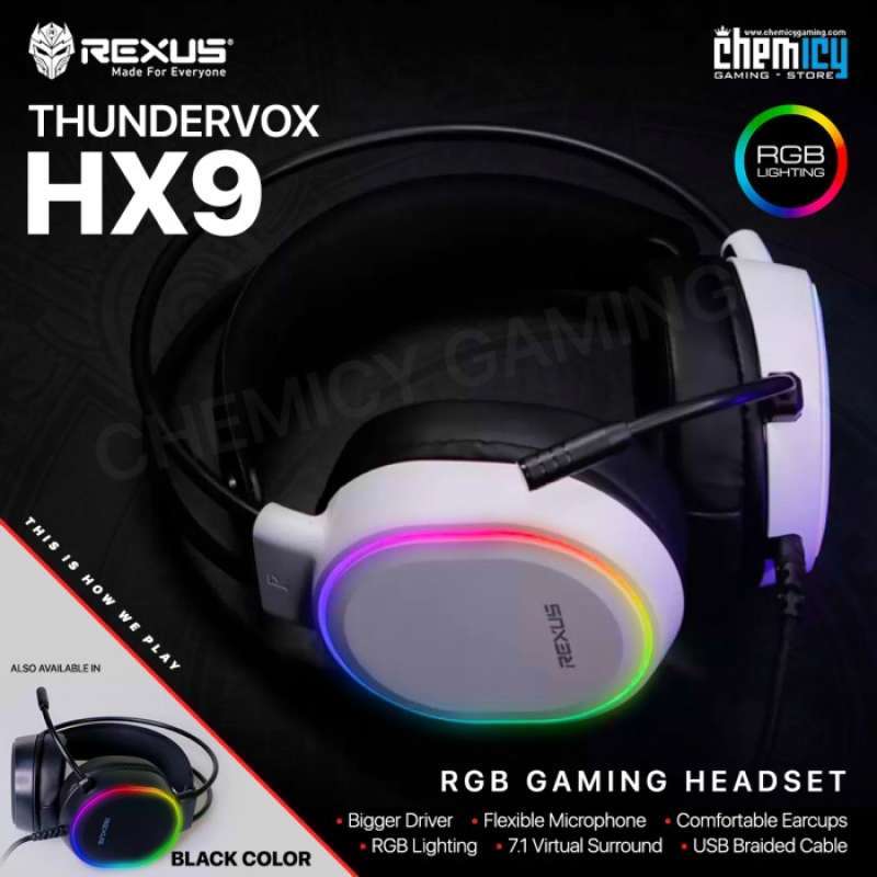 Jual Rexus Thundervox Hx9 Rgb Gaming Headset - Hitam Di Seller Meena ...