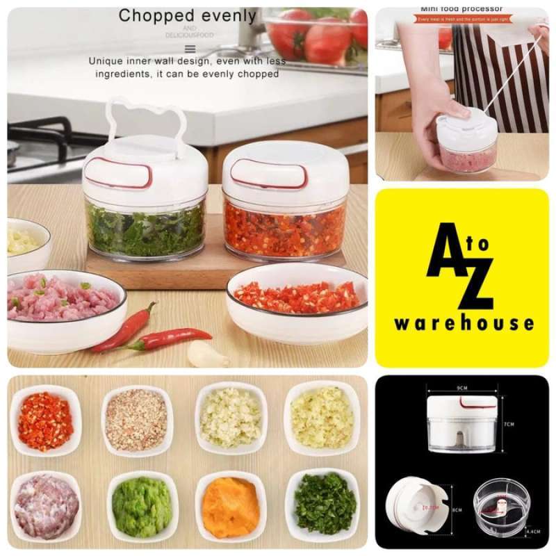 Jual Mini Chopper Blender Tangan Manual Blender Bumbu Chopper Bawang ...