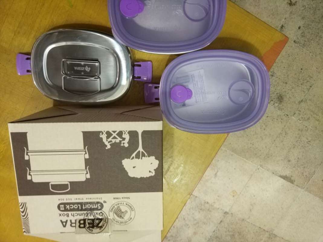Promo zebra lunch box rantang makanan smart lock II 152042 Diskon 4% di ...