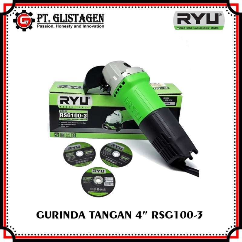 Jual Gerinda Tangan RYU RSG 100-3 Discgrinder Merk RYU 4 Inch di Seller ...