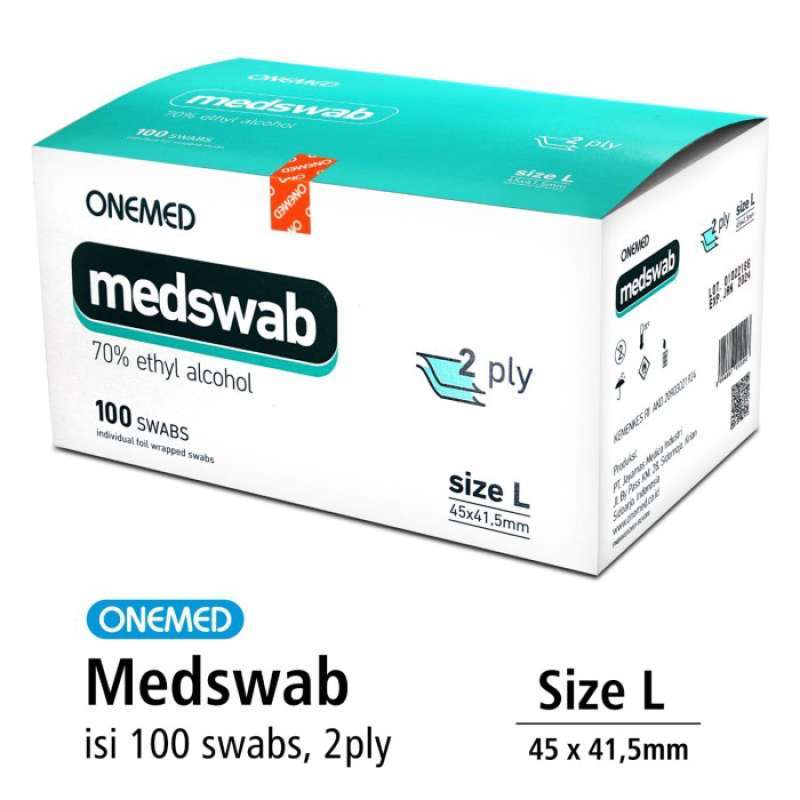 Jual Med Swab Tissue Alkohol 2ply Onemed Box 100pcs Di Seller Onemed ...