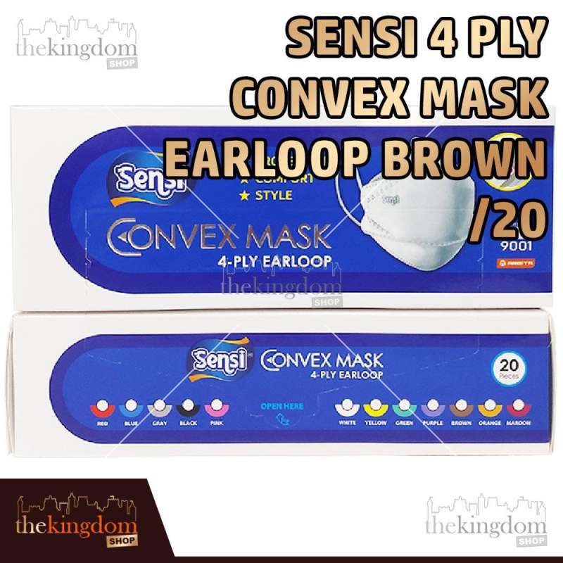 Jual Sensi Mask 4Ply Earloop Brown Convex Mask 4 Ply Evo Plusmed /20 ... Jual Sensi Mask 4Ply Earloop Brown Convex Mask 4 Ply Evo Plusmed /20 ...