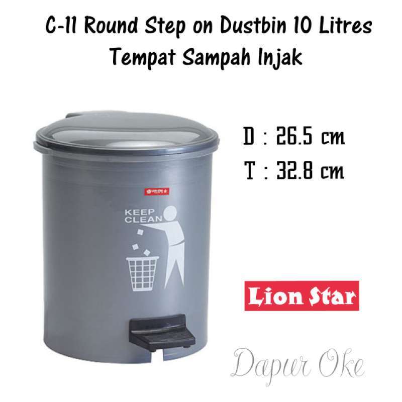 Promo Lion Star Tempat Sampah Injak Bulat 10 Lt C-11 Diskon 28% di Seller Dapur Oke - Depok ...