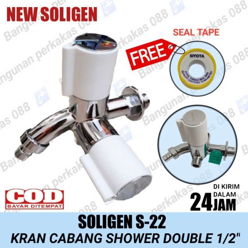 Promo SOLIGEN S22 KERAN CABANG SHOWER DOUBLE -KRAN DOUBLE -KRAN CABANG ...