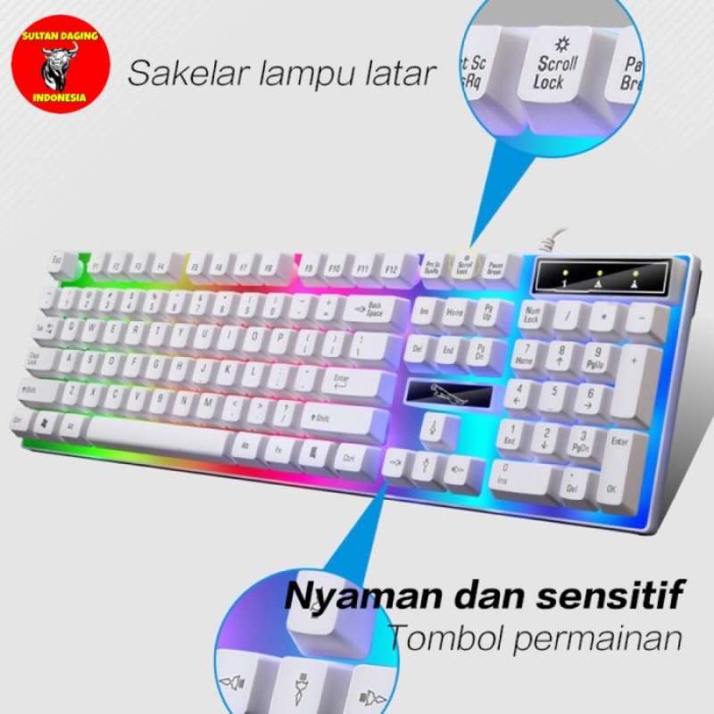Jual PAKET KEYBOARD GAMING RGB DAN MOUSE GAMING RGB WARNA HITAM DAN ...