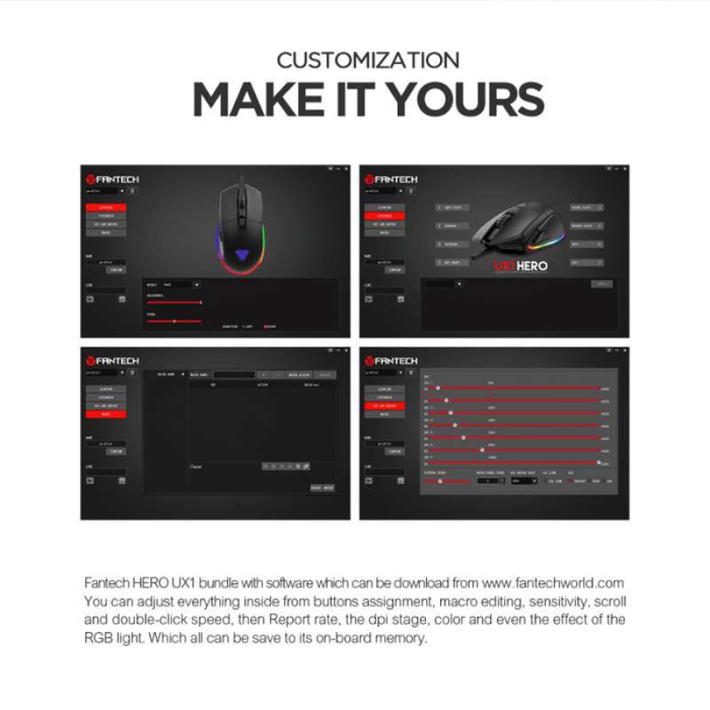 Promo Fantech Ux1 Hero Ultimate Gaming Mouse Pixart 3389 Sensor Diskon ...
