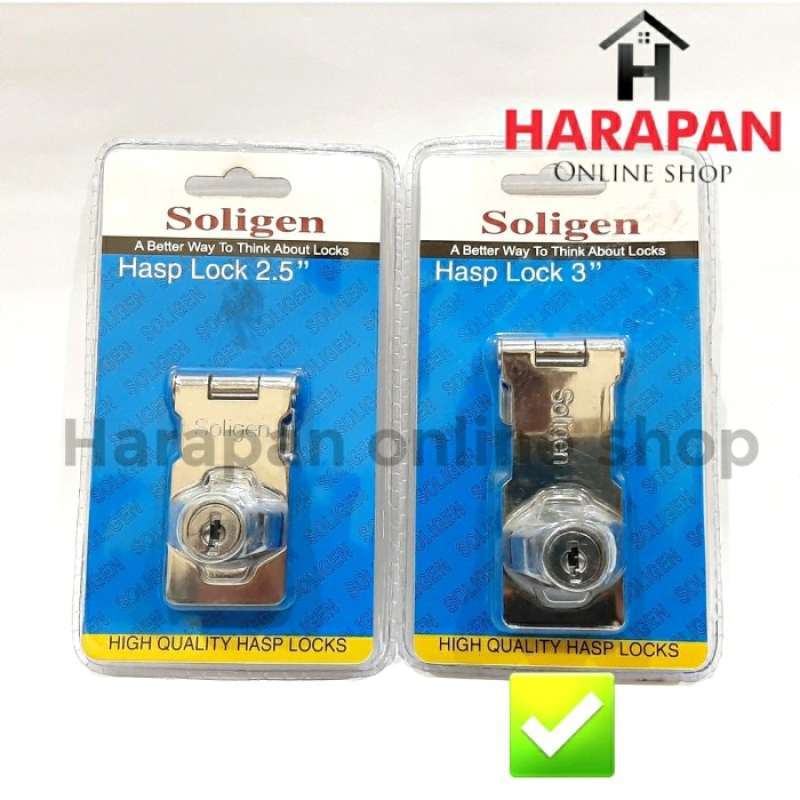Jual HASP LOCK 3 INCH SOLIGEN - GRENDEL OVERPAL GEMBOK - KUNCI PINTU 3 ...