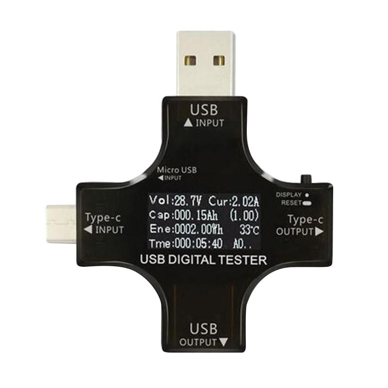 Jual Tokuniku Digital Usb Voltage Ampere Tester - Black [support Usb ...