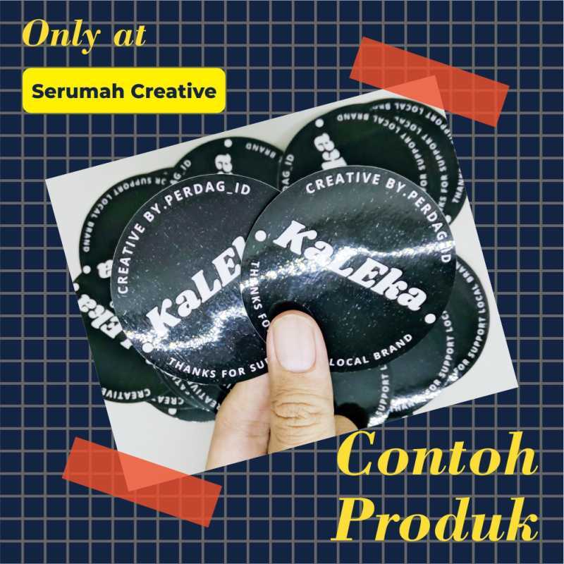 Jual Cetak Stiker Label Bahan Vinyl Custom Tanpa Laminasi Cutting Kotak ...