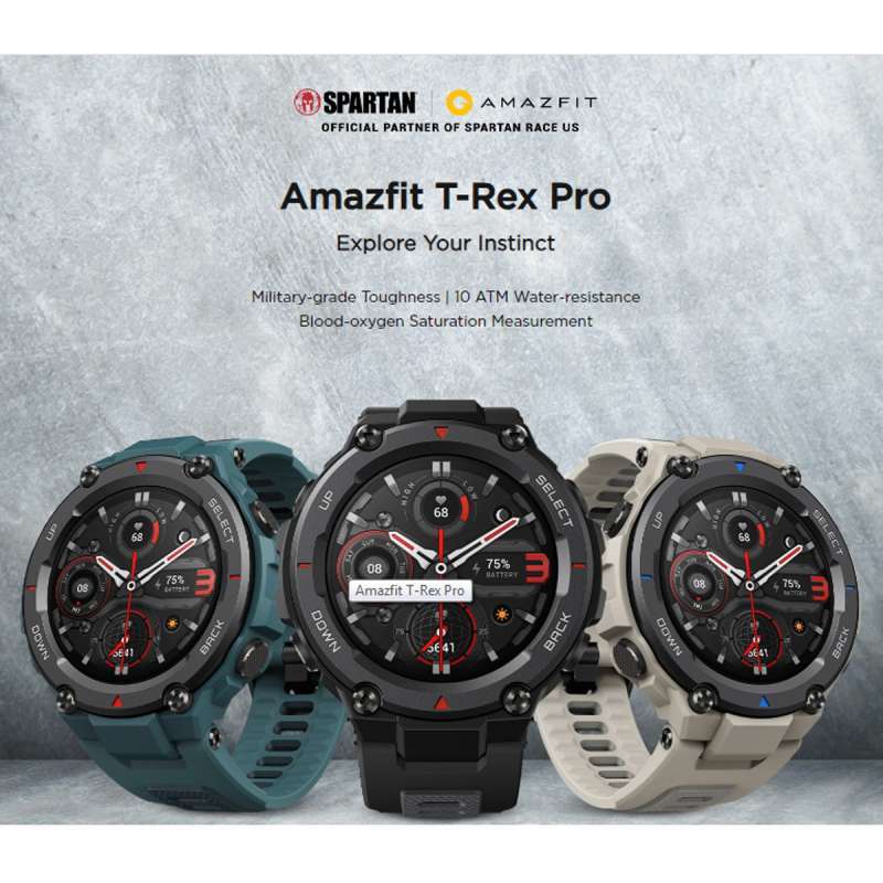Jual Amazfit T-rex Pro Smartwatch Military Grade Spo2 Gps - Garansi Resmi Di Seller Original ...