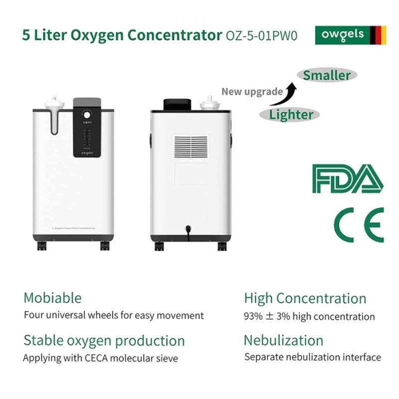 Jual Owgels Oxygen Concentrator & Nebulizer Oksigen Konsentrator 5 ...