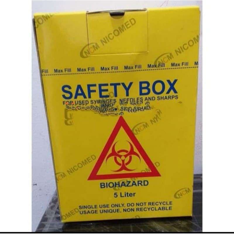 Promo safety box biohazard kotak sampah medis 5liter Diskon 2% di ...