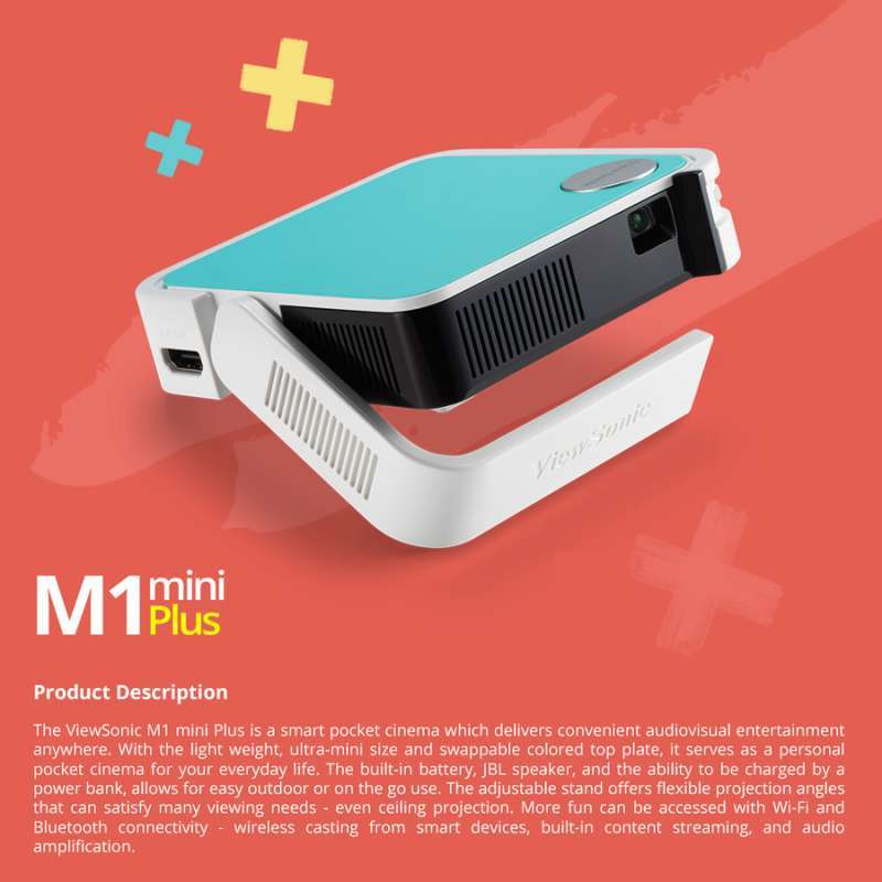 Jual Viewsonic M1 Mini Plus - Ultra-portable Smart Led Projector|120 ...