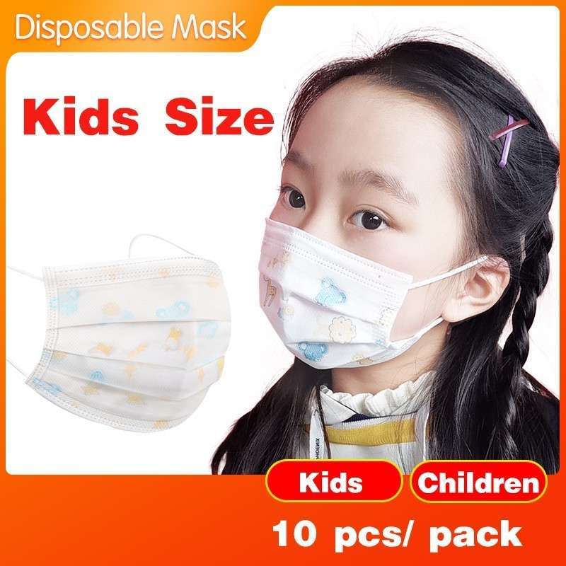 Jual Masker Anak 3 Ply Earloop Karakter Child Kids Face Mask Isi 10 Pcs ...