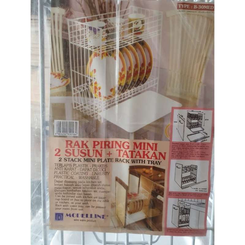 Jual Rak Piring dan Gelas Putih Modeline B30MED di Seller Toko Sinar ...