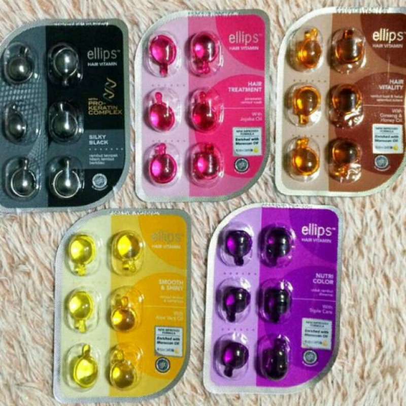 Jual ORIGINAL Ellips Hair Vitamin Elips Vitamin Rambut Sachet Isi 6 ...