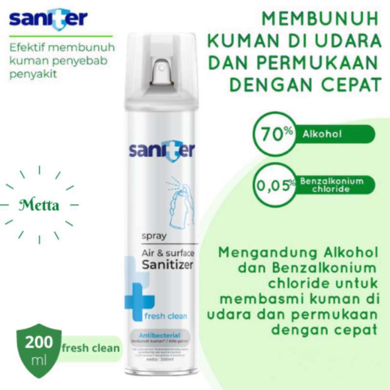 Jual SANITER SPRAY Air Surface 200ml Sanitizer Aerosol Disinfectant ...