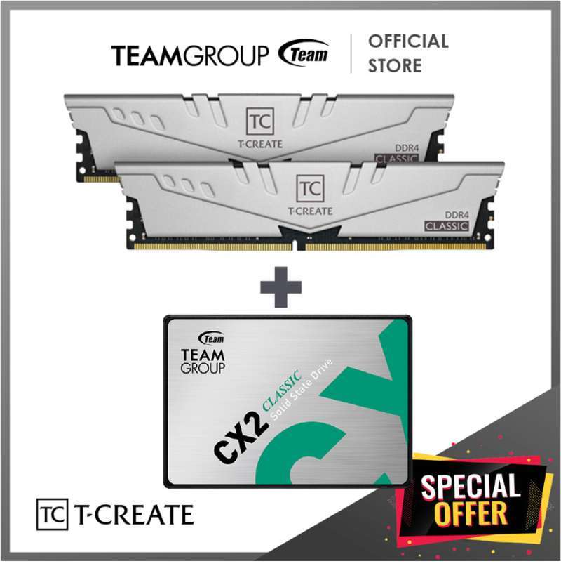 Jual Teamgroup Memory T-CREATE Classic DDR4 2x8GB 3200Mhz - Silver ...