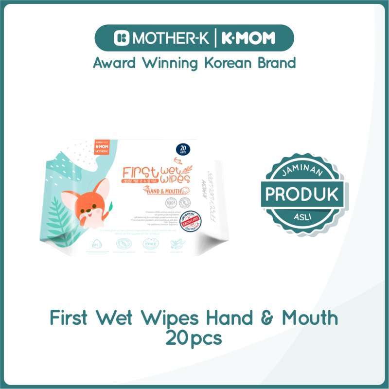 Jual Mother-K K-Mom First Wet Wipes Tissue - Tisu Basah - Hand&Mouth di ...