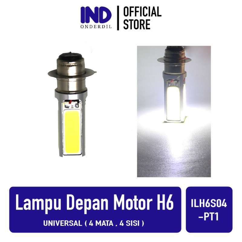 Jual Lampu LED Depan H6 4 Mata-4 Sisi Warna Putih Universal Motor Bebek ...