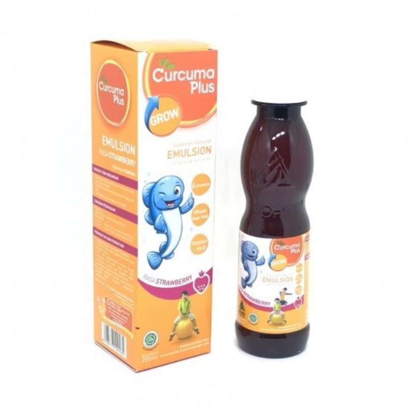 Jual Curcuma Plus Grow Emulsion Strawberry 200 ML di Seller Viva Apotek ...