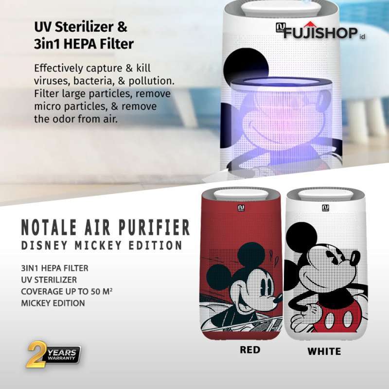 Promo Notale Air Purifier with HEPA 13 UV Sterilizer Disney Edition ...