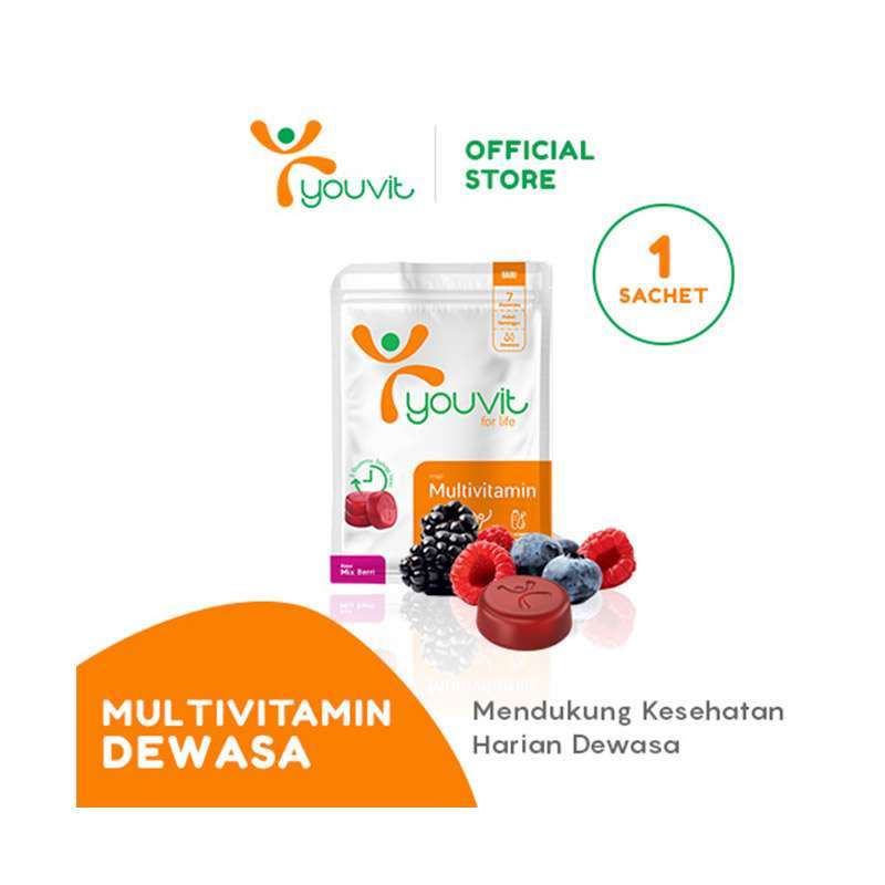 Jual Youvit Multivitamin Gummy Dewasa [1 Sachet/ 7 Gummy] di Seller WAHDA-FERZEE - Grogol ...