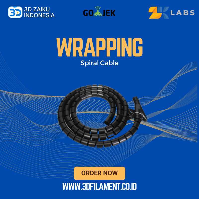 Jual 3D Printer Wrapping Spiral Cable Merapihkan Kabel Mesin 3D Printer ...