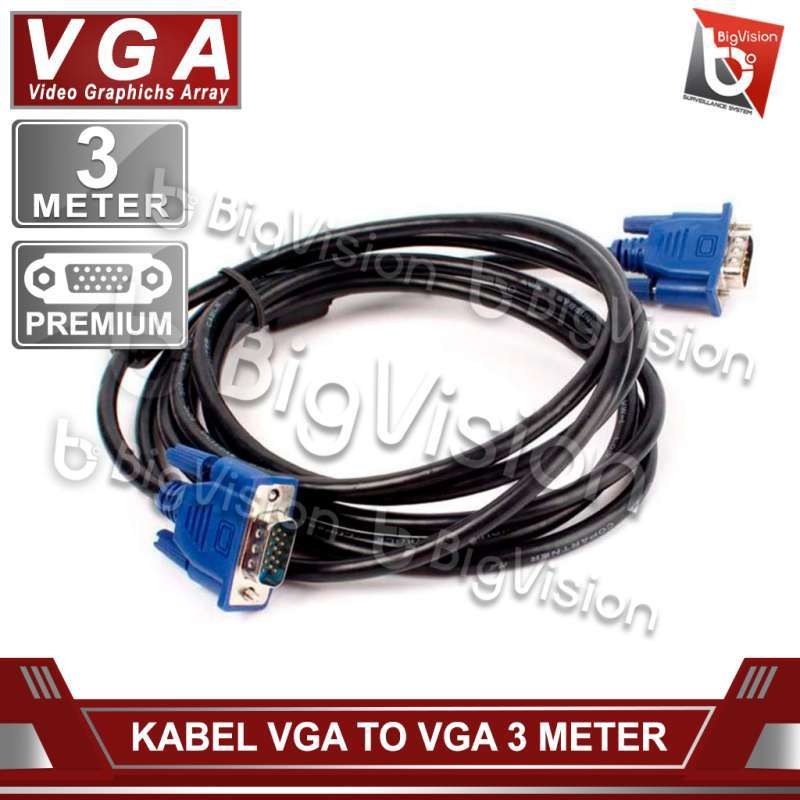 Jual Kabel Vga 3 Meter Vga To Vga Pin 15 3m Original Di Seller Big ...
