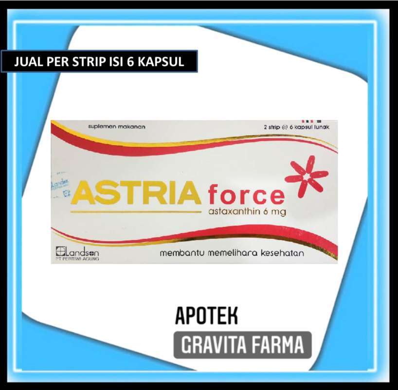 Jual Astria Force Astaxanthin Multivitamin [6 mg] 6 kapsul di Seller ...