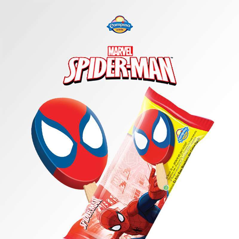 Jual Campina Ice Cream Spiderman Strawberry Candy 55ml di Seller ...