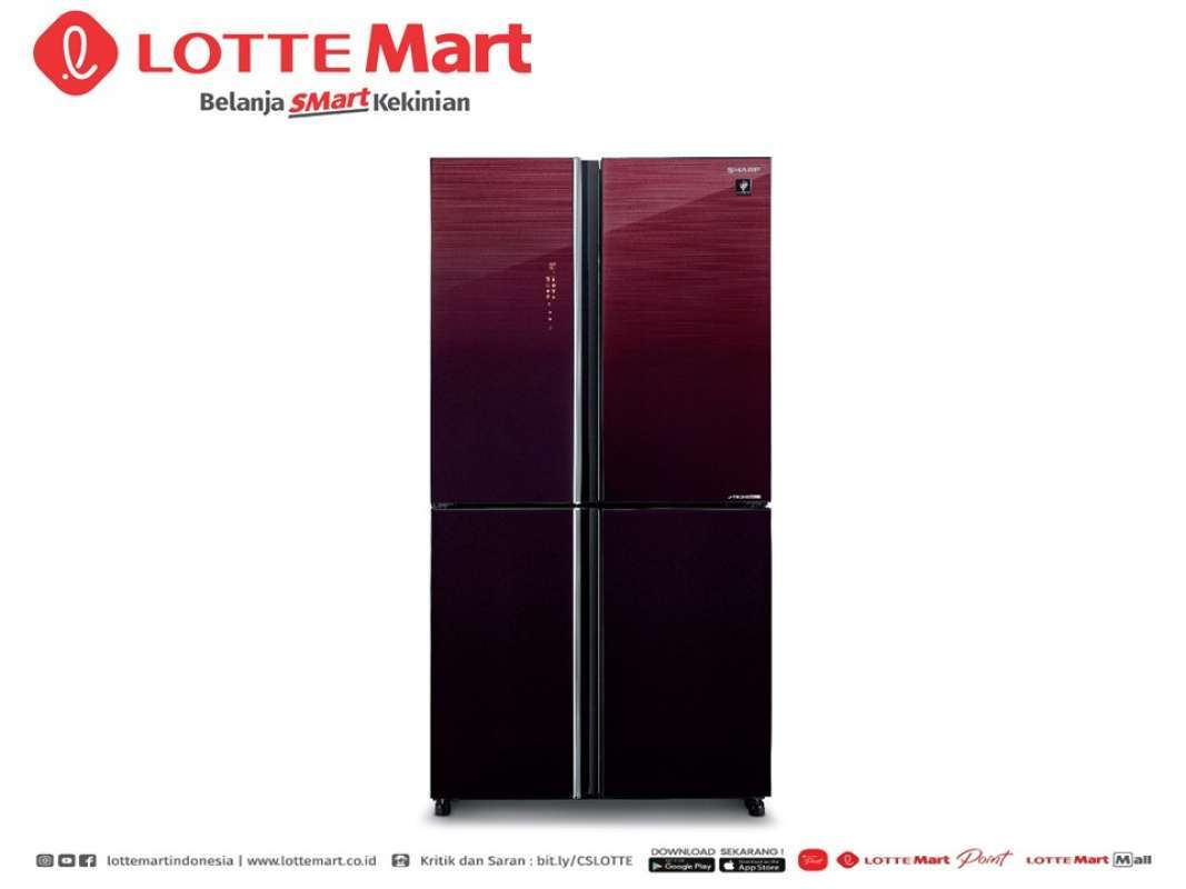 Promo Sharp Kulkas 4 Pintu Sj-if85pg-gb (black) Glassdoor Diskon 23% Di ...
