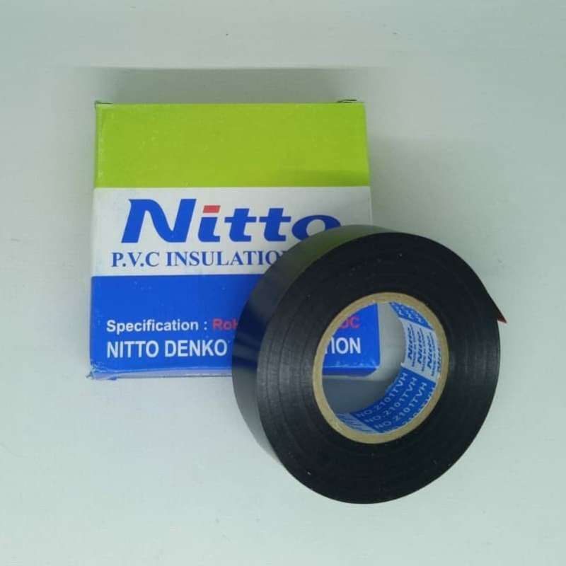 Promo Nitto Isolasi Listrik Original Tape Hitam PVC Kabel Nitto 3/4 x ...