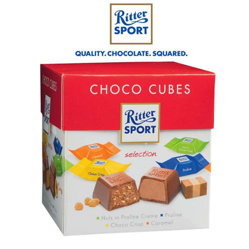 Jual Coklat Ritter Sport Schokowurfel Selection Choco Cubes 176gram isi ...