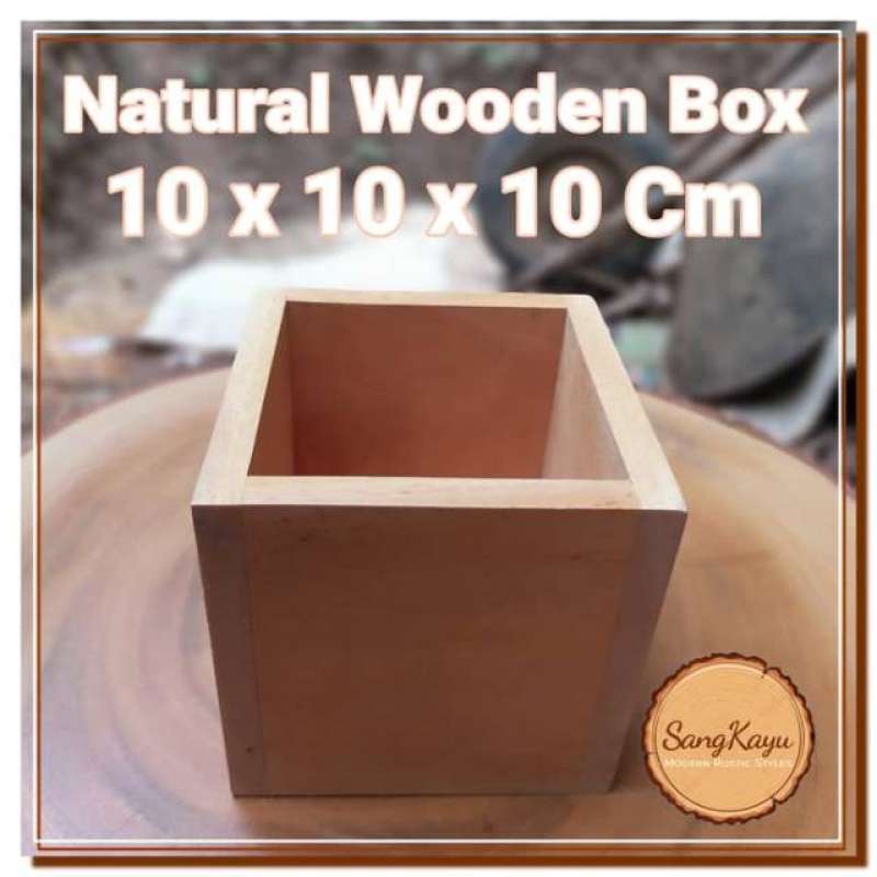 Jual Wooden Storage Box 10x10x10 Cm Full Kayu Tempat Penyimpanan Serba ...