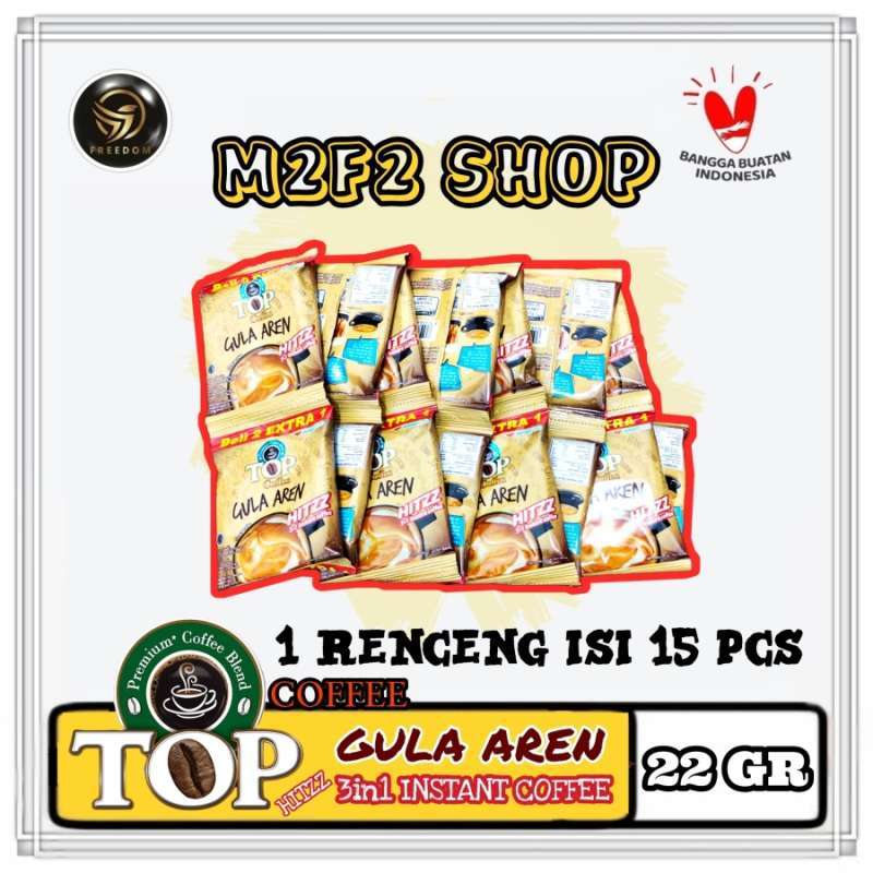 Promo Kopi TOP Gula Aren Hitzz 3in1 Kopi Instan Sachet - 22 gr (Kemasan ...