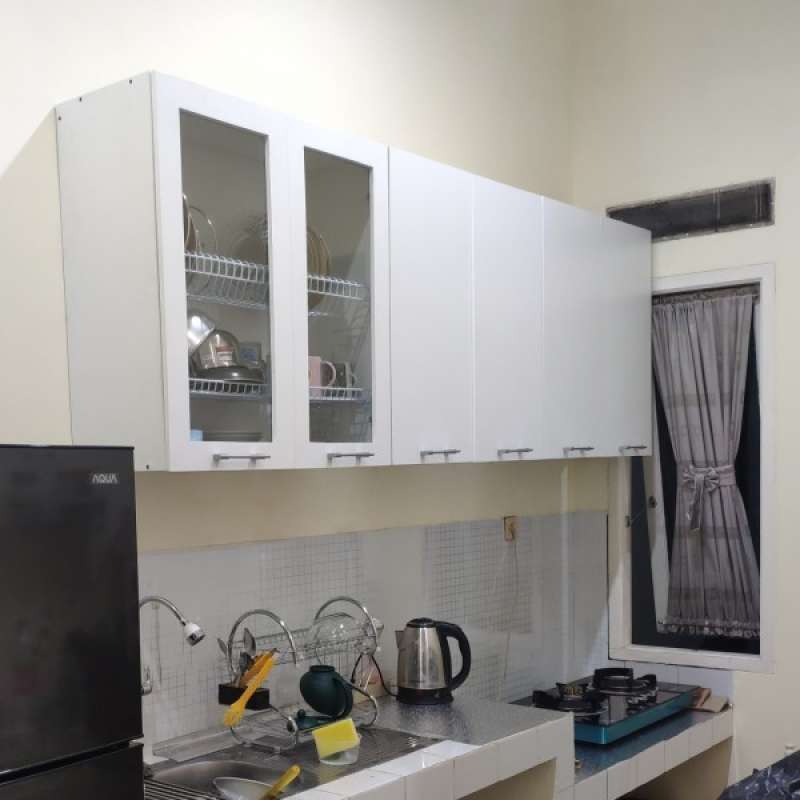 Jual RAK PIRING LEMARI GANTUNG DAPUR KITCHEN SET ATAS 6 PINTU 009 ...