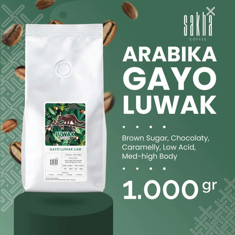 Promo SAKHA COFFEE Kopi Luwak Liar Arabika Gayo Aceh Arabica Coffee ...